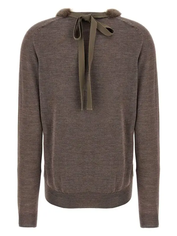 Fendi Wool And Silk V-neck Jumper