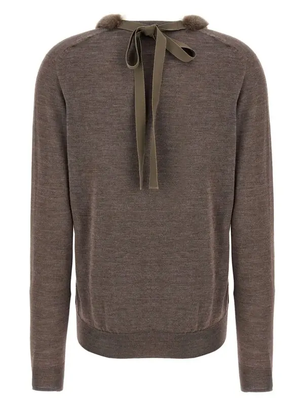 Fendi Wool And Silk V-neck Jumper