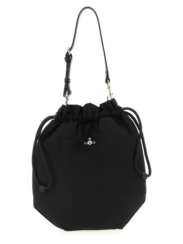 VIVIENNE WESTWOOD Drawstring Pouch Handbag - Black