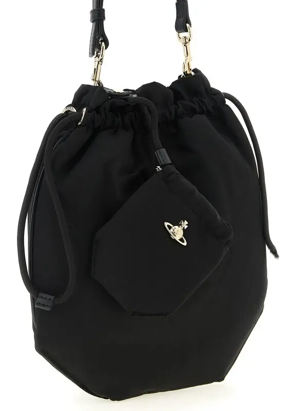 VIVIENNE WESTWOOD Drawstring Pouch Handbag - Black