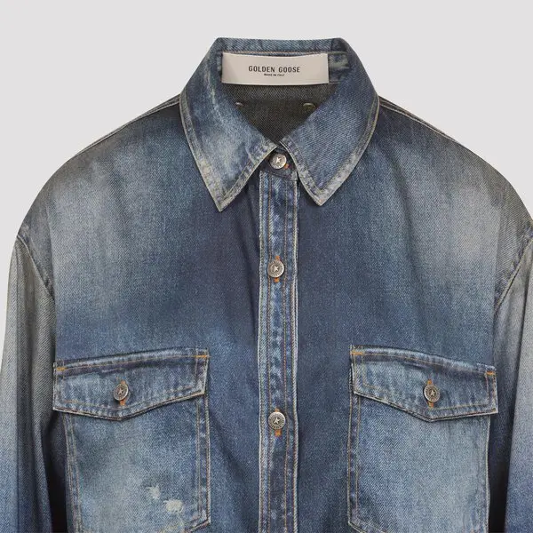 GOLDEN GOOSE Patty Over Shirt - Blue