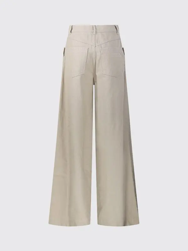 Max Mara High-waisted Wide Leg Jeans In Cotton Denim - Cream