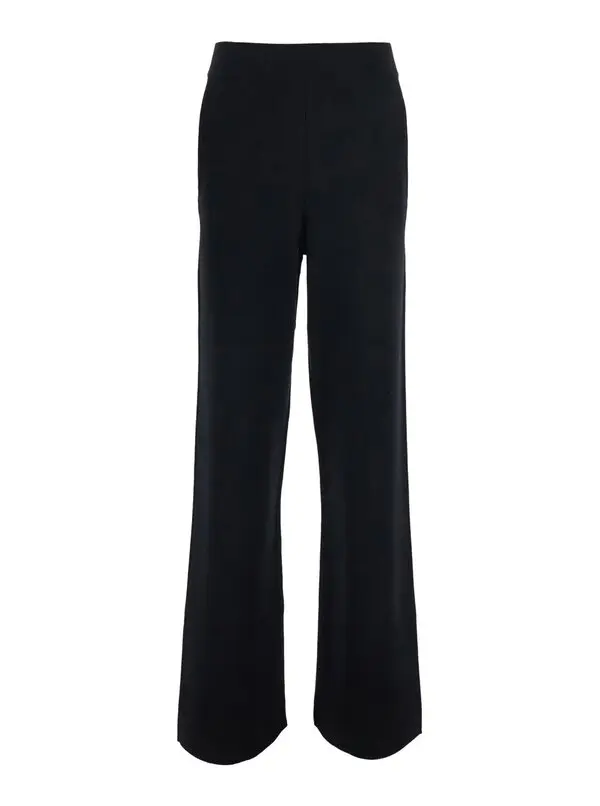 Max Mara Baldo' Black Pants With Side Pockets In Blend Wool - Multicolor