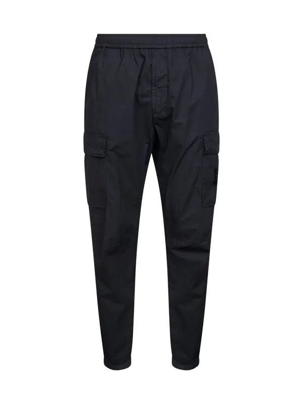 Stone Island Blue Parachute Canvas Cargo Trousers - Multicolor