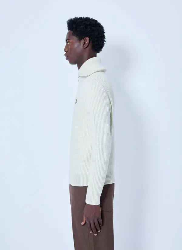 Moncler Ribbed Wool Sweater - White