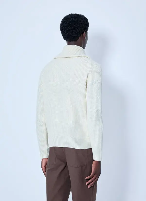 Moncler Ribbed Wool Sweater - White