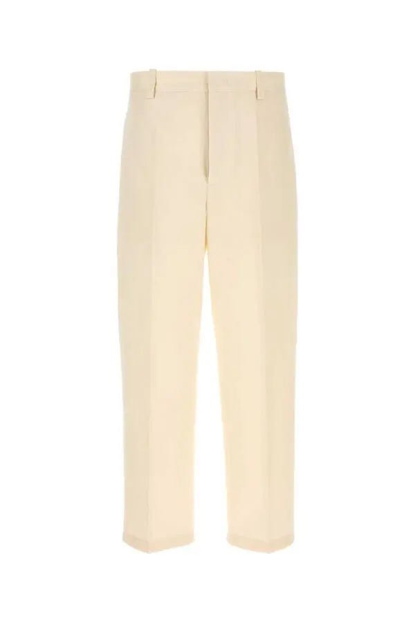 JIL SANDER Ivory Cotton Pant