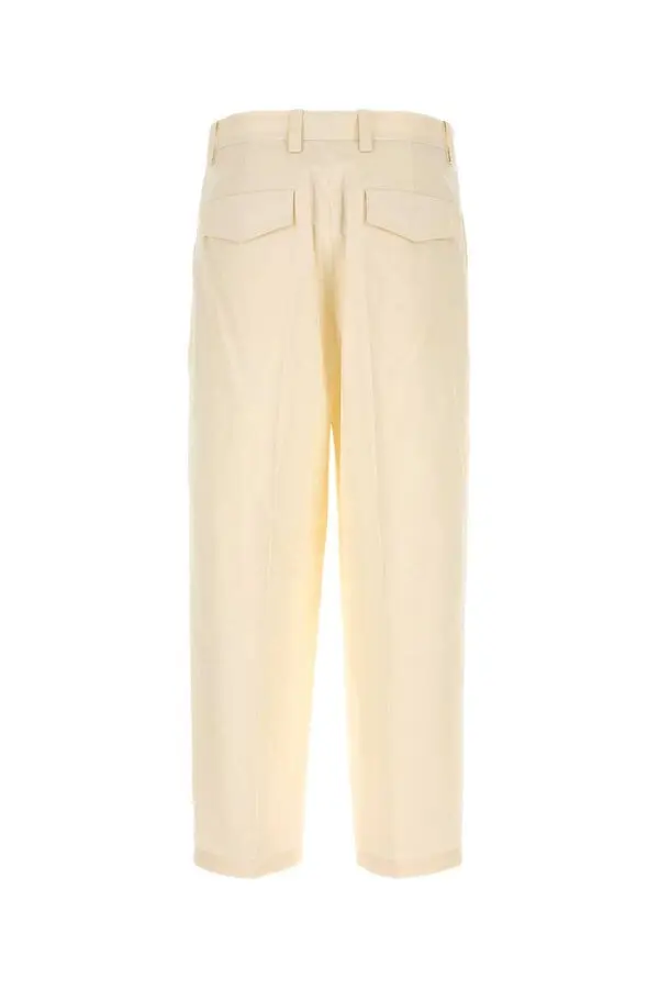 JIL SANDER Ivory Cotton Pant
