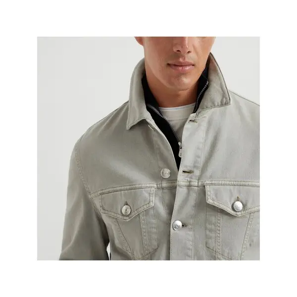 Brunello Cucinelli Grey Jackets Denim Jackets