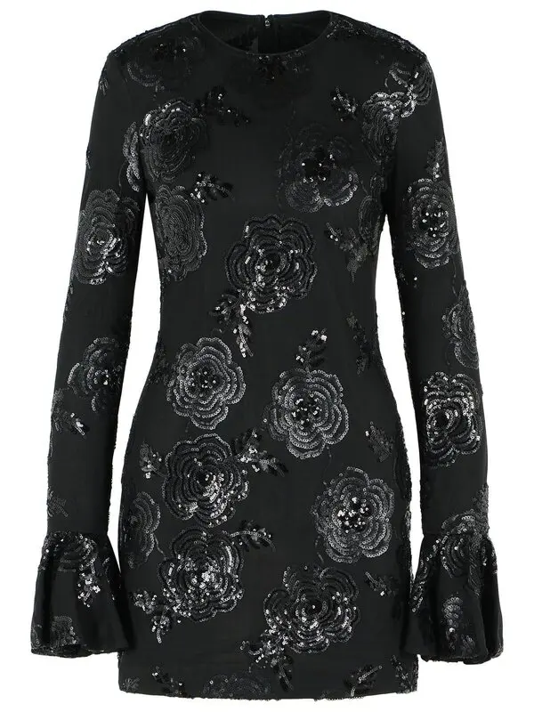 ROTATE BY BIRGER CHRISTENSEN Polyester Mini Dress - Black