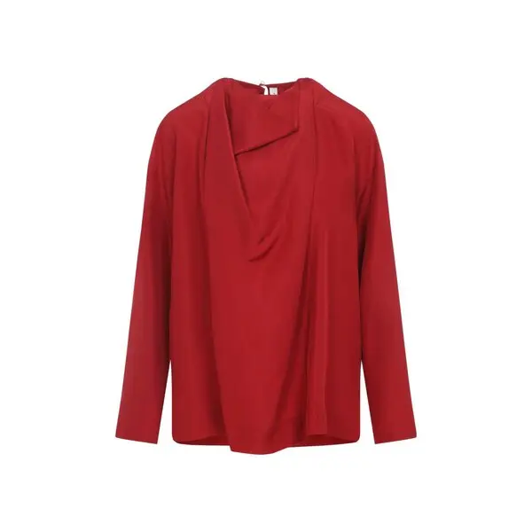 Carven Draped Silk Top - Multicolor
