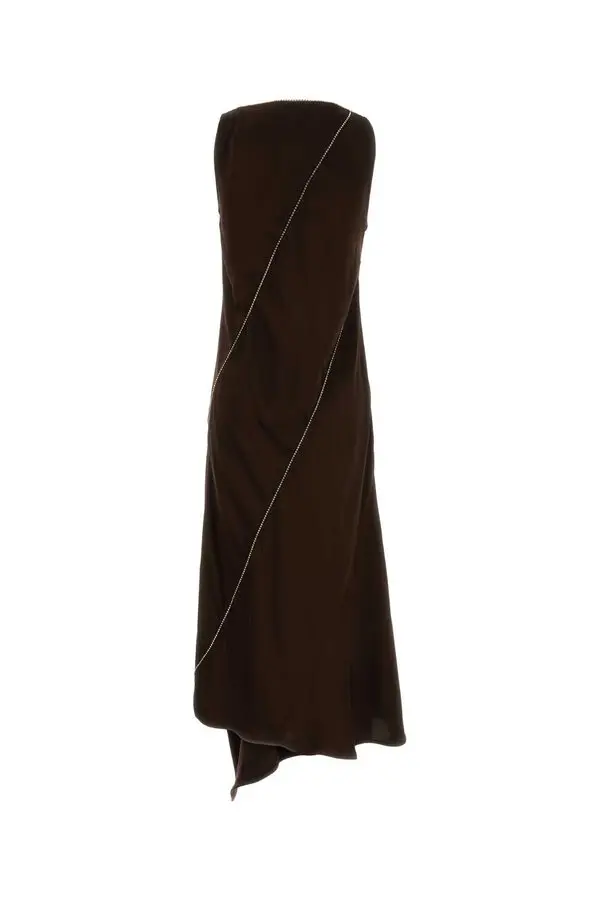 JIL SANDER Chocolate Satin Dress