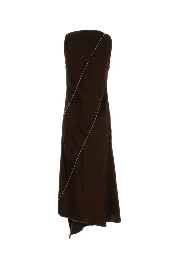 JIL SANDER Satin Dress - Brown