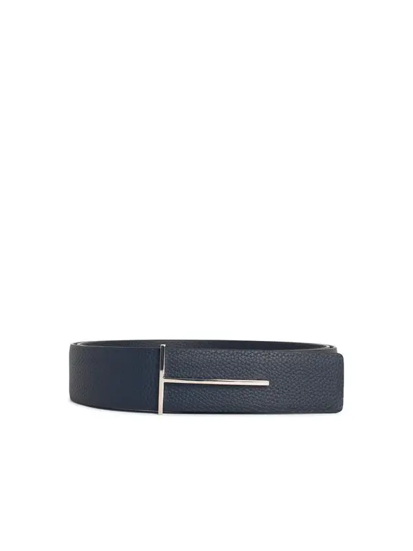 TOM FORD Navy Reversible Leather Belt