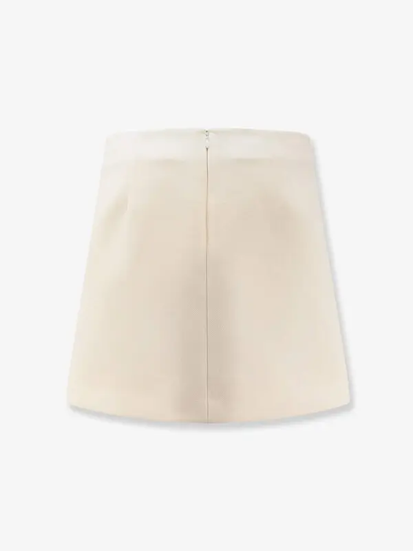 Gucci Wool Crêpe Skirt With Double G Buttons