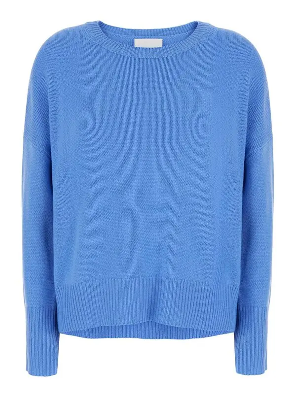 LISA YANG Mila Cashmere Crew Neck Sweater - Blue