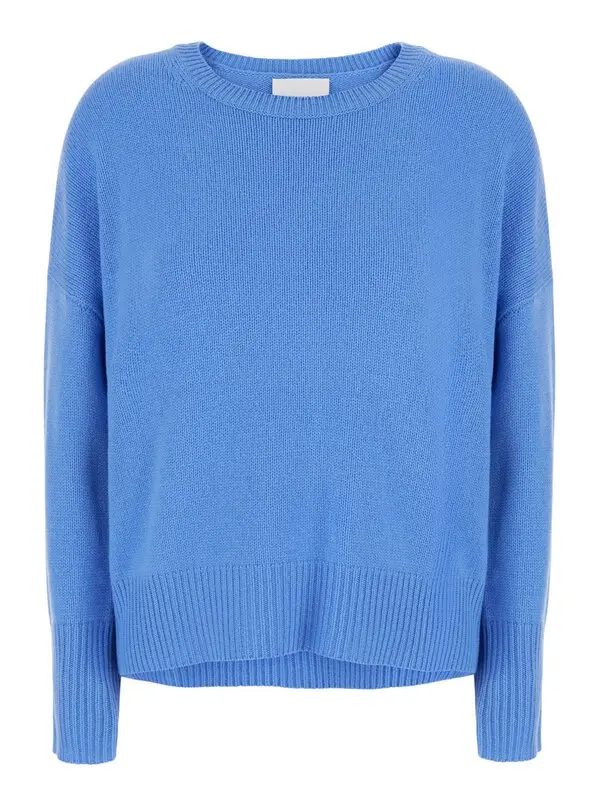 LISA YANG Mila Cashmere Crew Neck Sweater - Blue