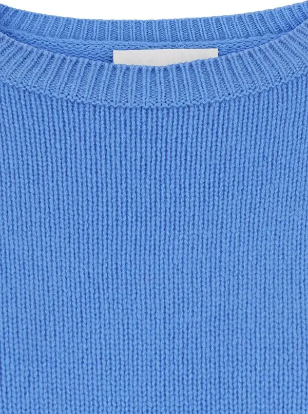 LISA YANG Mila Cashmere Crew Neck Sweater - Blue