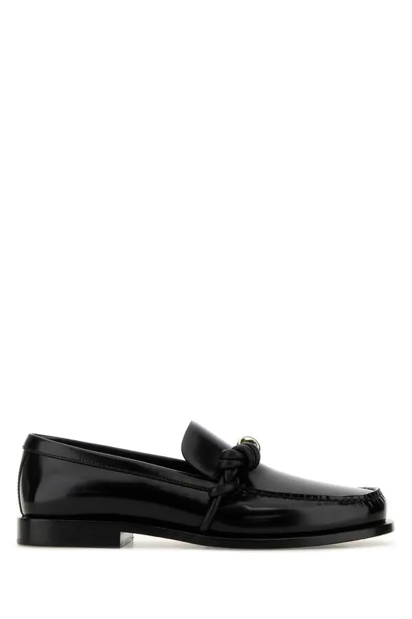 JIL SANDER Leather Tangle Loafers