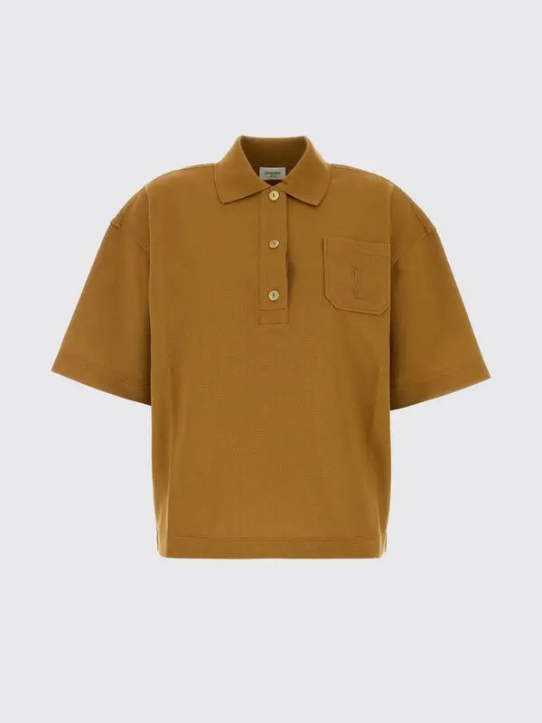 Saint Laurent Short-sleeve Cotton Polo With Patch Pocket - Multicolor