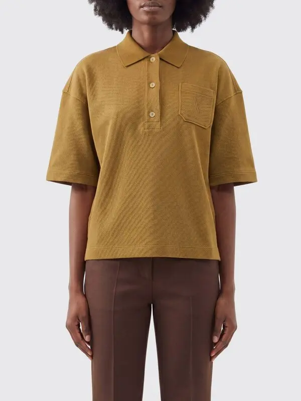 Saint Laurent Short-sleeve Cotton Polo With Patch Pocket - Multicolor
