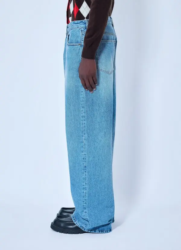 Miu Miu Five-pocket Washed Denim Jeans
