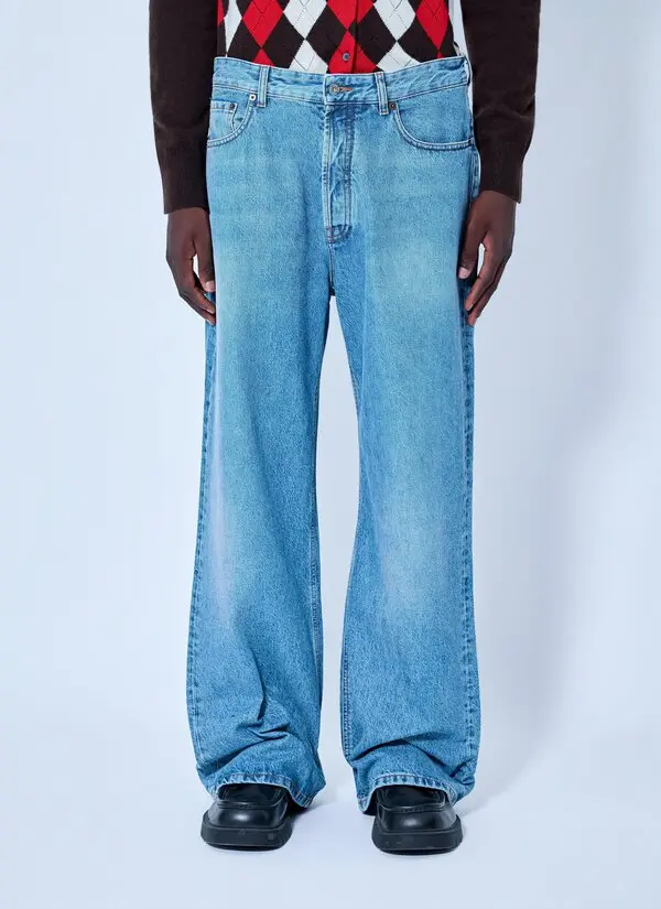 Miu Miu Five-pocket Washed Denim Jeans - Blue