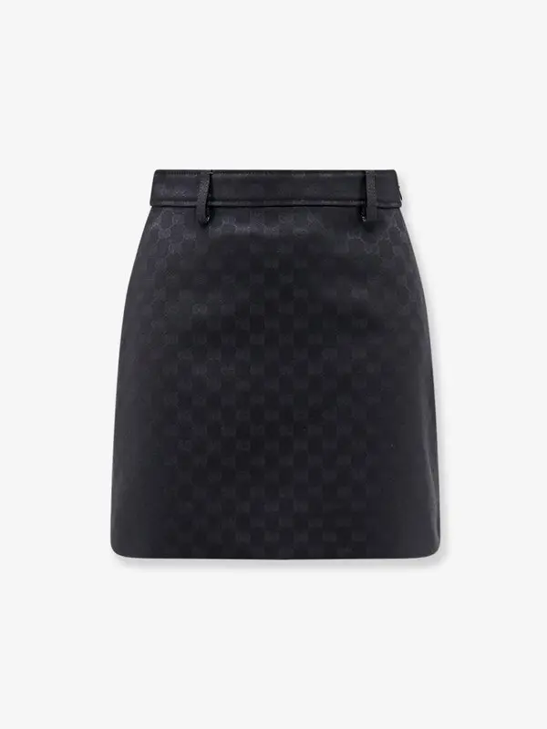 Gucci Cotton Blend Mini Skirt - Black