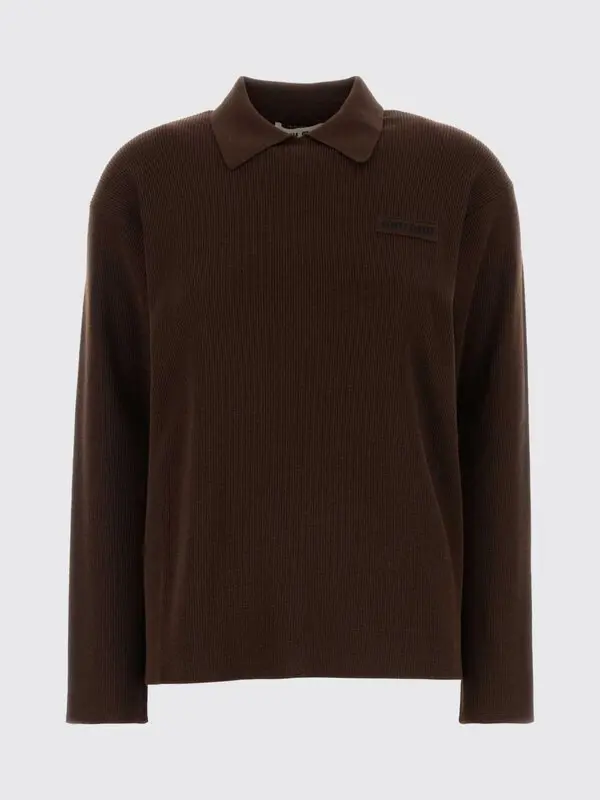 Miu Miu Virgin Wool Polo Shirt - Brown