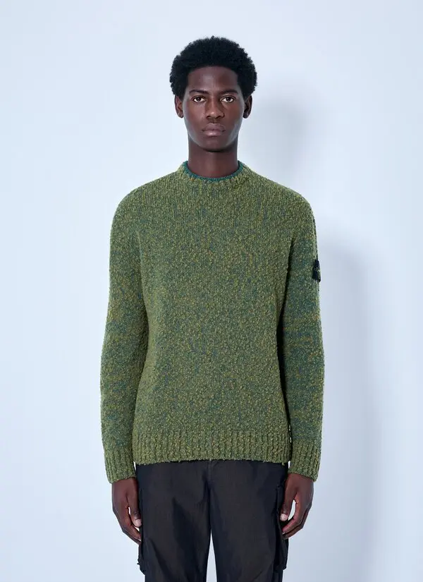 Stone Island Crewneck Textured Knit Sweater