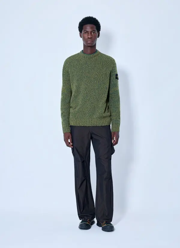 Stone Island Crewneck Textured Knit Sweater