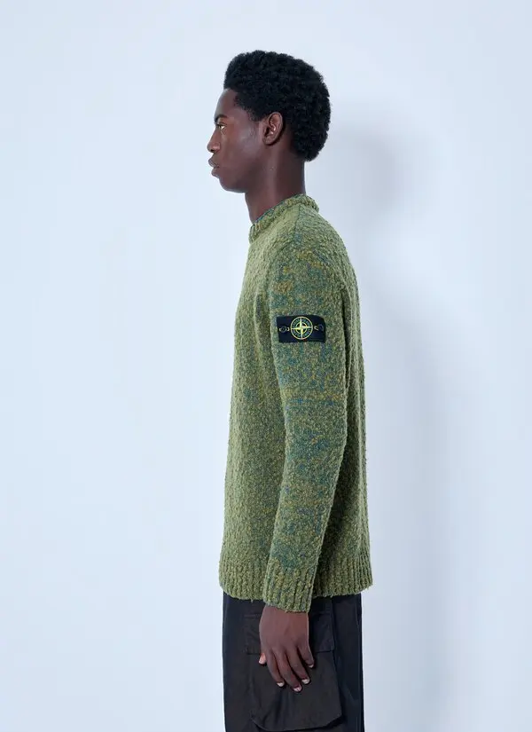 Stone Island Crewneck Textured Knit Sweater
