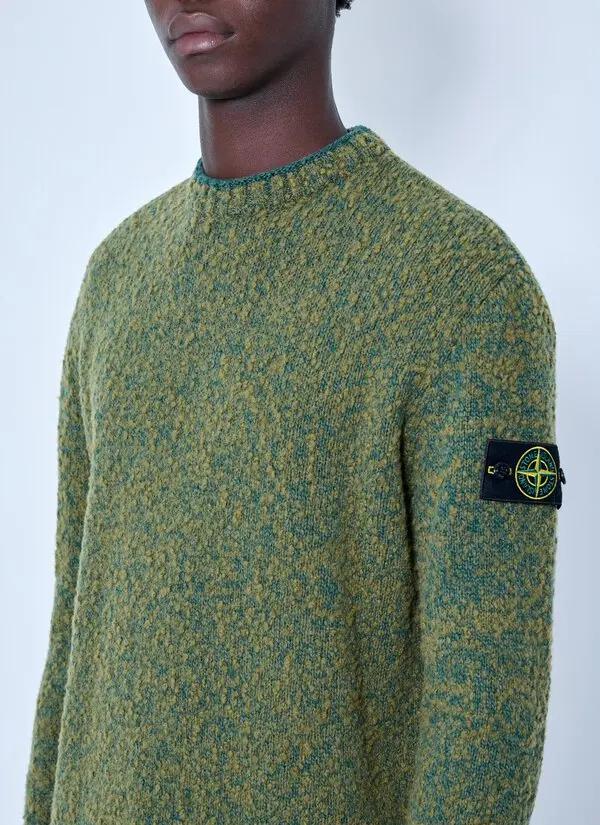 Stone Island Crewneck Textured Knit Sweater