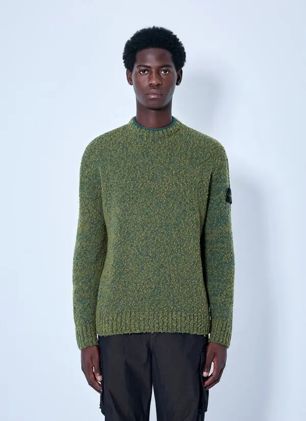Stone Island Textured Knit Sweater - Green