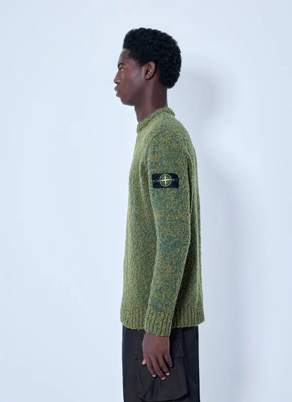 Stone Island Textured Knit Sweater - Green