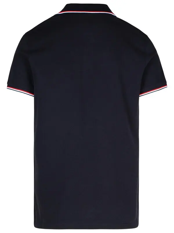 Moncler Navy Cotton Polo Shirt