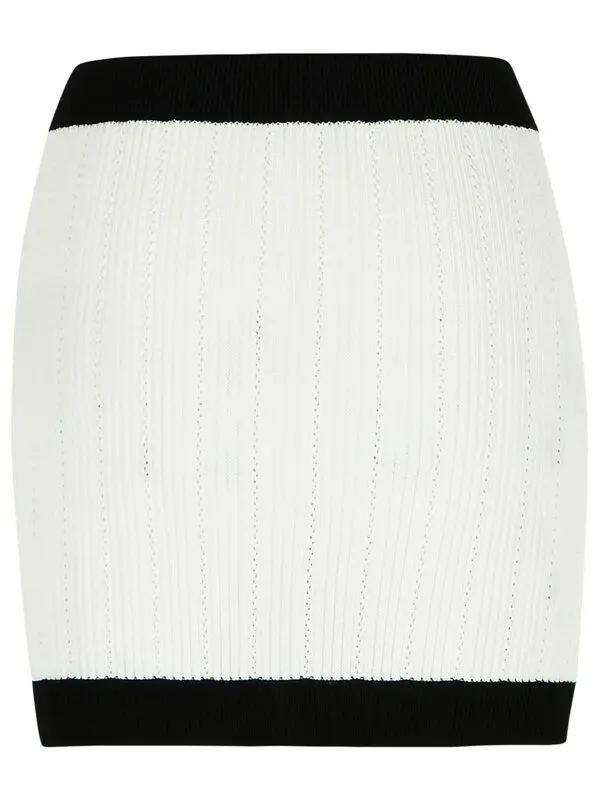 Balmain Mini Skirt In Viscose Blend