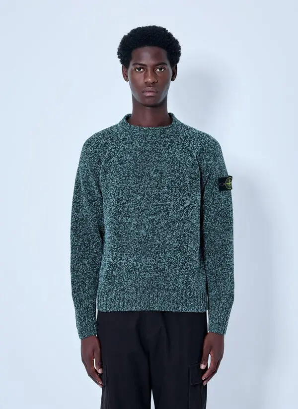 Stone Island Knitted Crewneck Sweater - Green