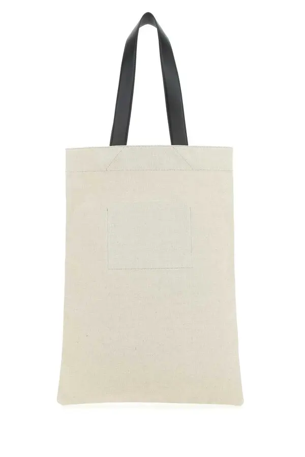 JIL SANDER Sand Canvas Shopping Bag