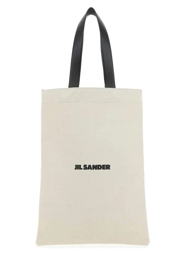 JIL SANDER Sand Canvas Shopping Bag - Brown