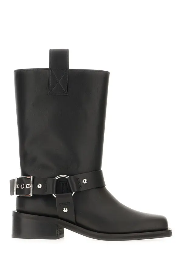 GANNI Mid Calf Buckled Boots - Multicolor