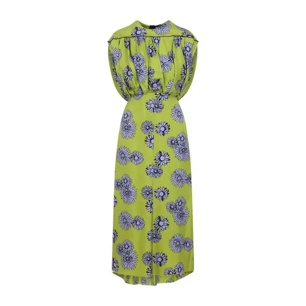 LANVIN Printed Draped Top Dress