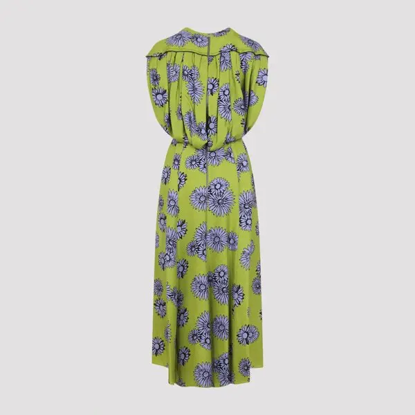 LANVIN Printed Draped Top Dress