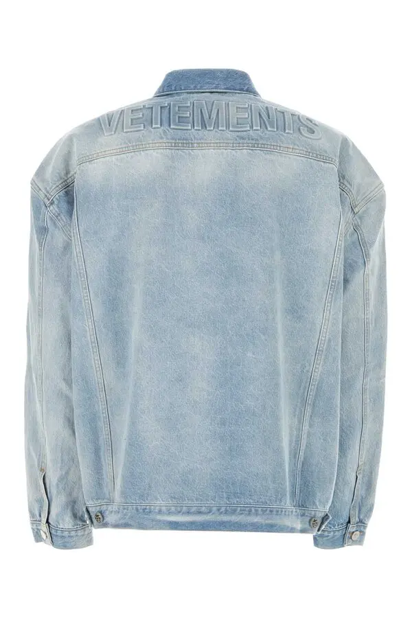 Vetements Cotton Denim Jacket - Blue
