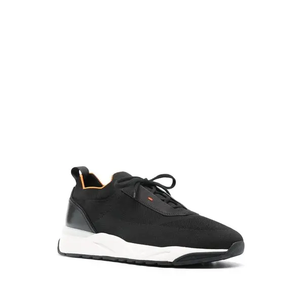 Santoni Knitted Low-top Sneakers - Black