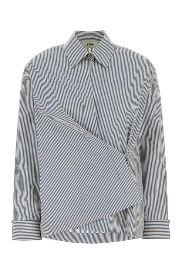 Fendi Embroidered Poplin Shirt - Multicolor