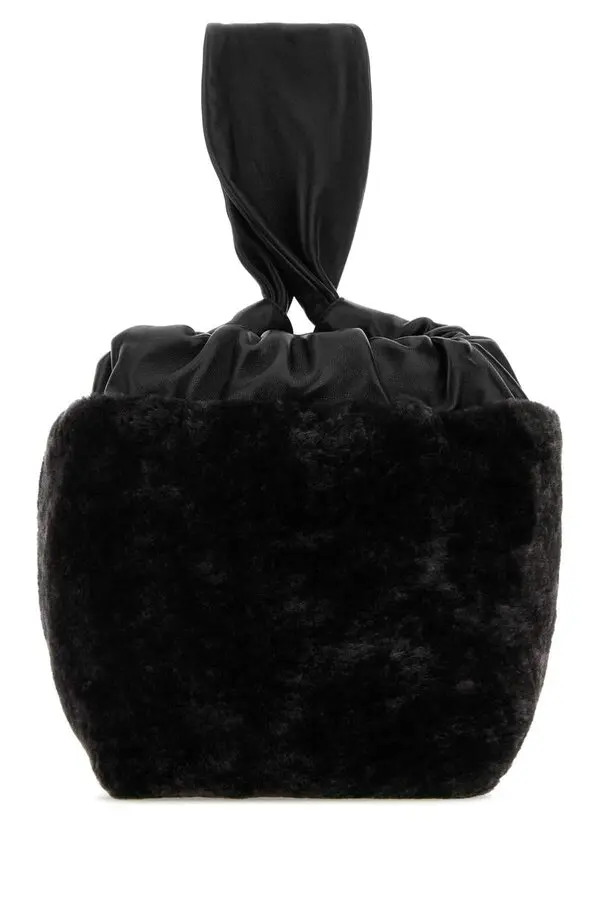 JIL SANDER Shearling Clutch