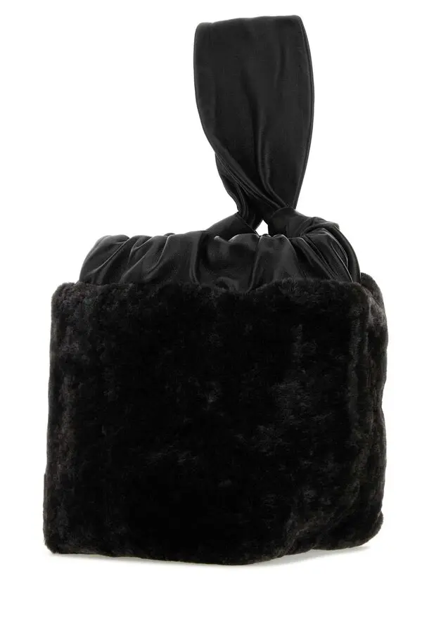 JIL SANDER Shearling Clutch