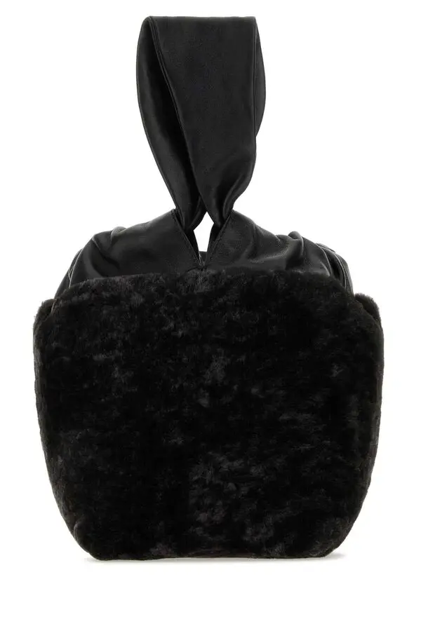 JIL SANDER Shearling Clutch