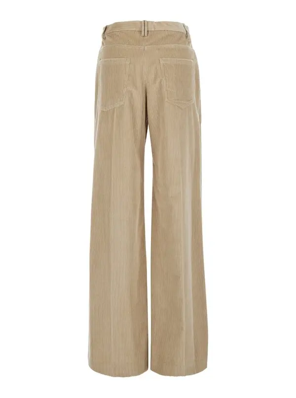 Brunello Cucinelli Corduroy Pants With Monil Detail - Multicolor